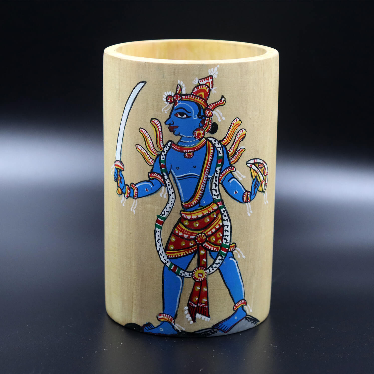 Wooden Pattachitra Pen / Pencil Stand - Utkalika Odisha