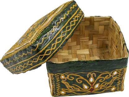 Utkalika Bamboo Gift Box with Lacquer Decorative - Utkalika Odisha