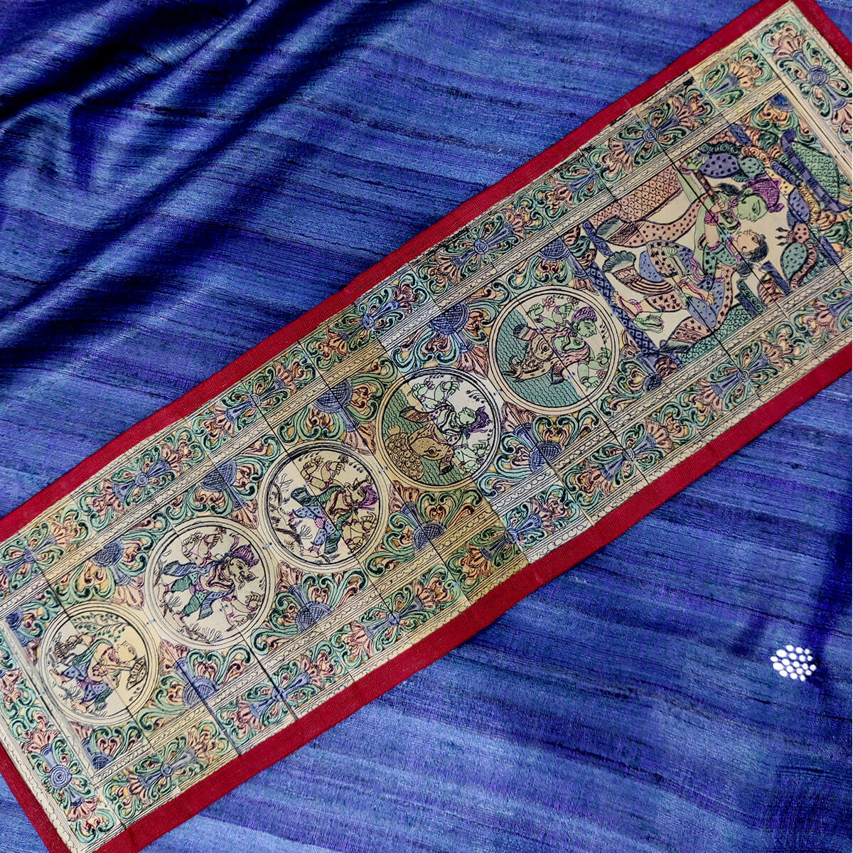 Palm Leaf Engraving Of Radha Kirishna Dashavatara - Utkalika Odisha
