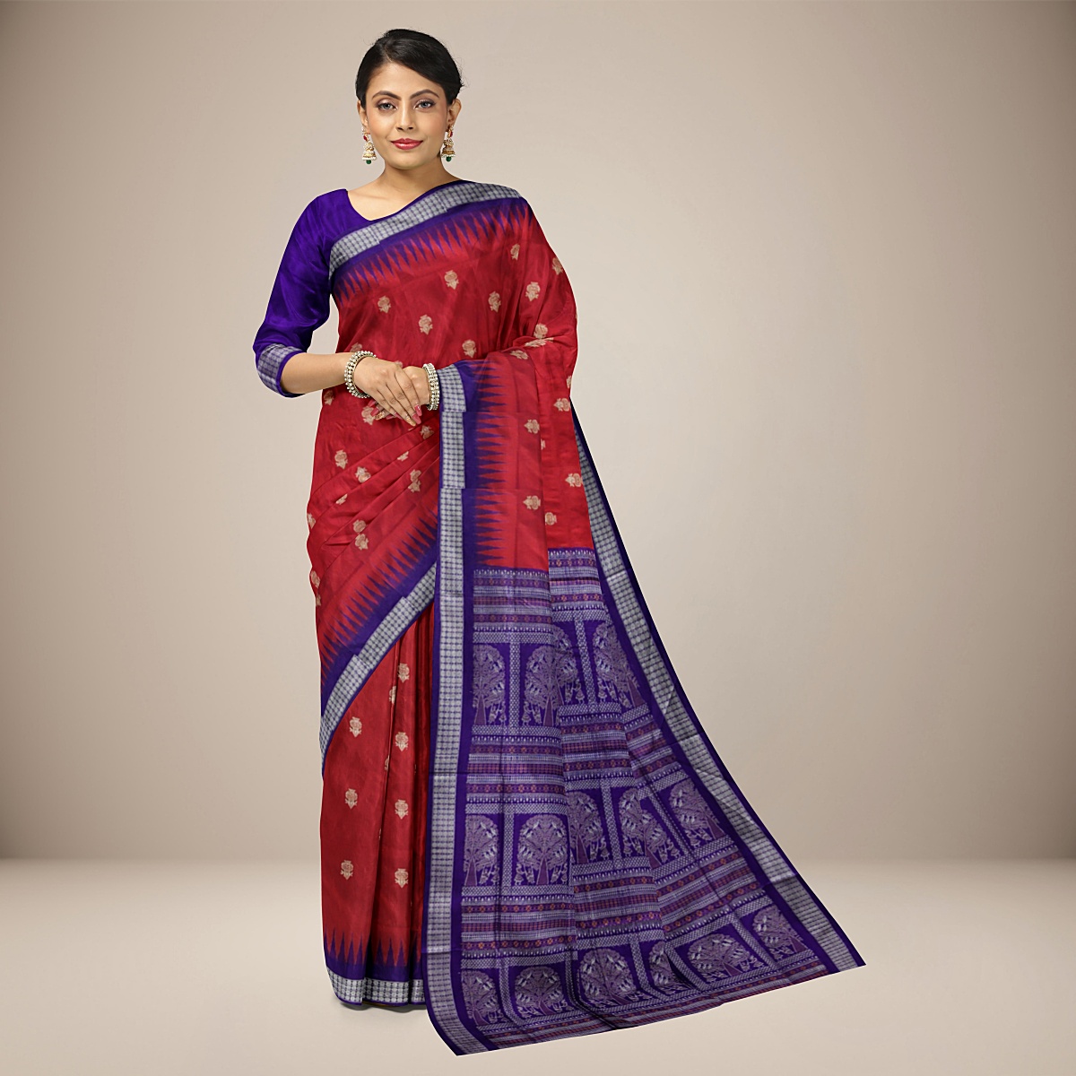 Tribal Anchal Body Kumbha Bomkai Silk Saree - Utkalika Odisha