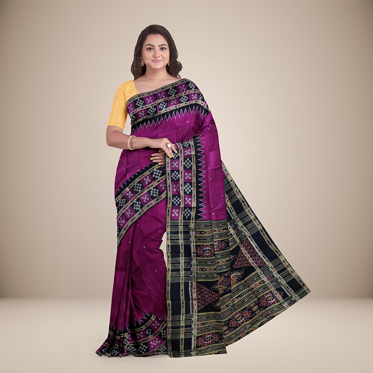 Pasapalli Design Mini Buti Khandua Silk Saree - Utkalika Odisha