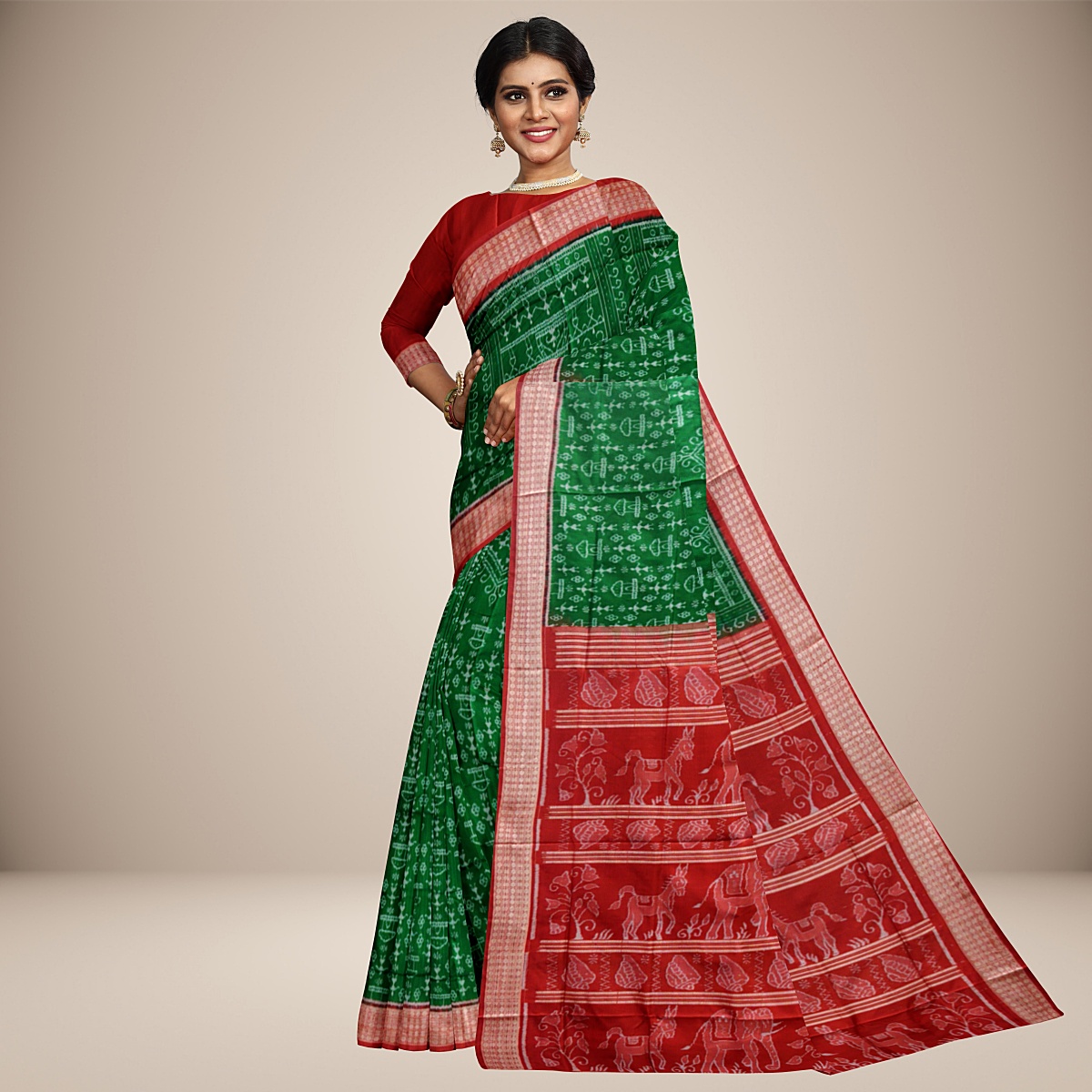 Tribal Bandha Sambalpuri Silk Saree - Utkalika Odisha