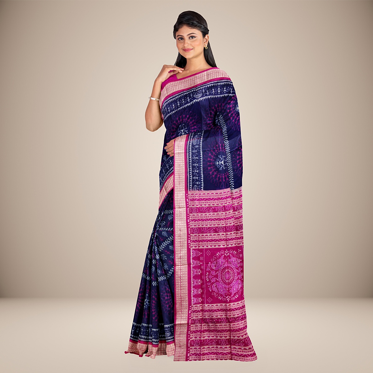 Tribal Bandha Sambalpuri Silk Saree - Utkalika Odisha
