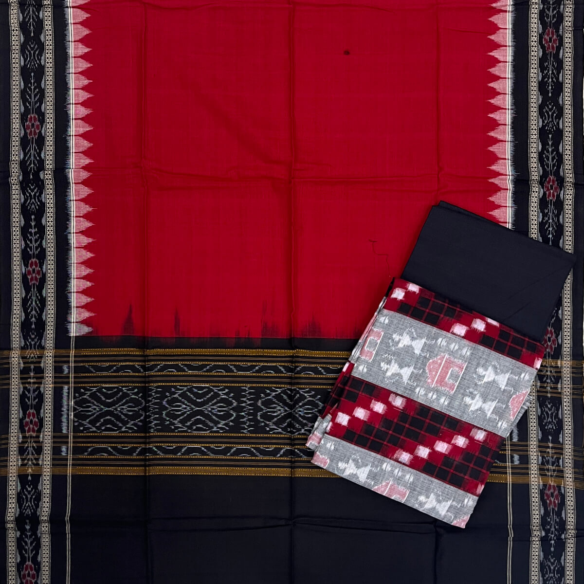 Passapali and Tribal Motif Sambalpuri Cotton Dress Set - Utkalika Odisha