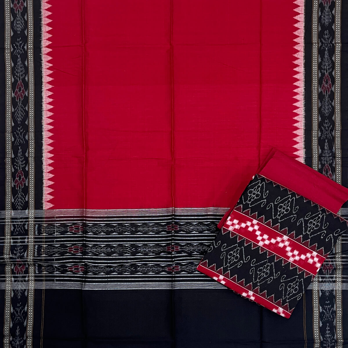 Passapali Motif Sambalpuri Cotton Dress Set - Utkalika Odisha
