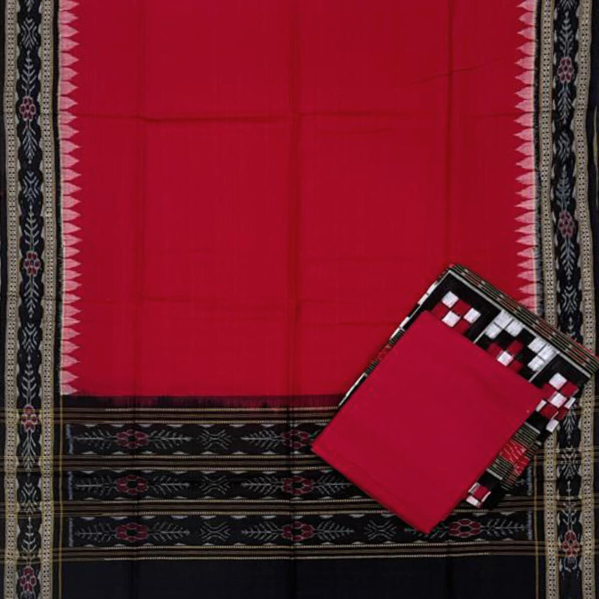 Passapali and Tribal Motif Sambalpuri Cotton Dress Set - Utkalika Odisha
