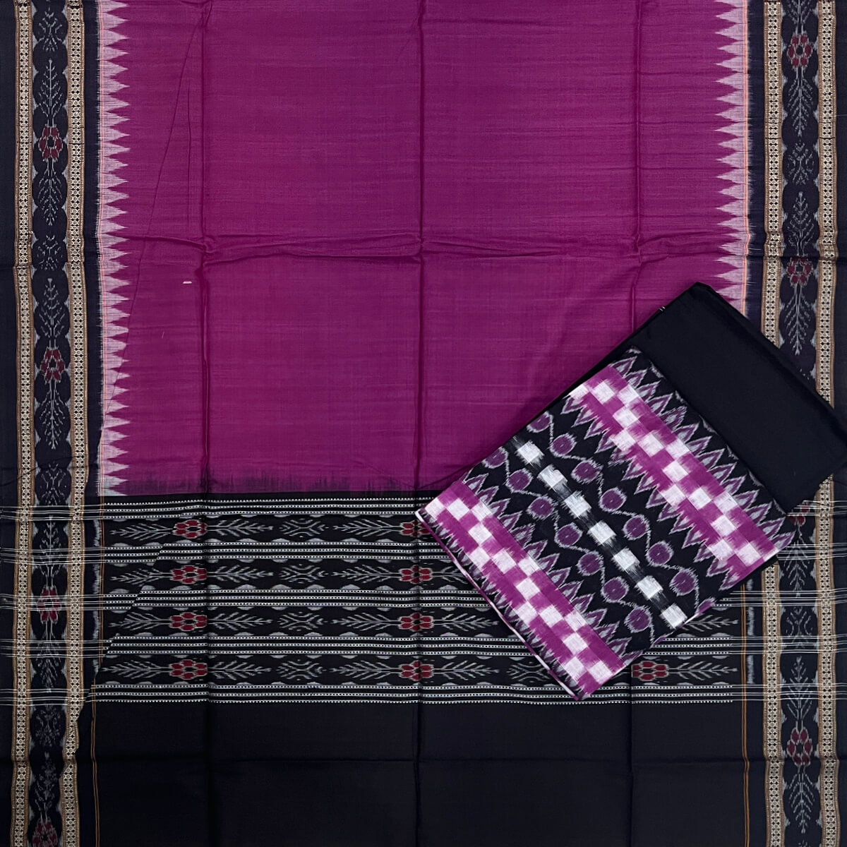 Passapali Motif Sambalpuri Cotton Dress Set - Utkalika Odisha
