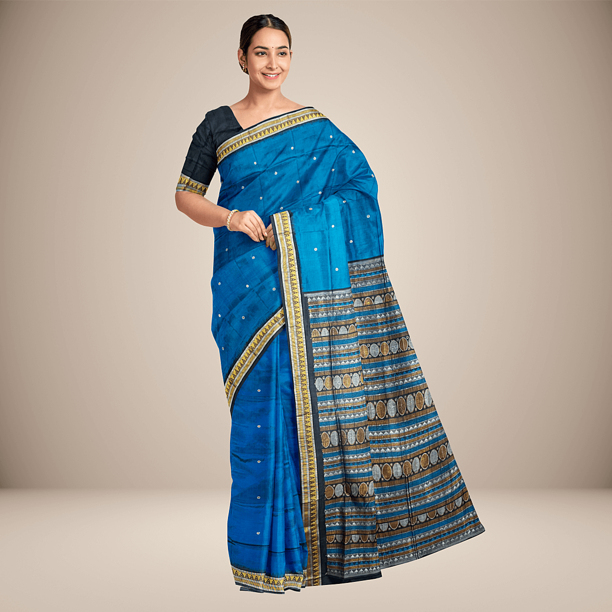 Dongria Design Bomkai Silk Saree - Utkalika Odisha