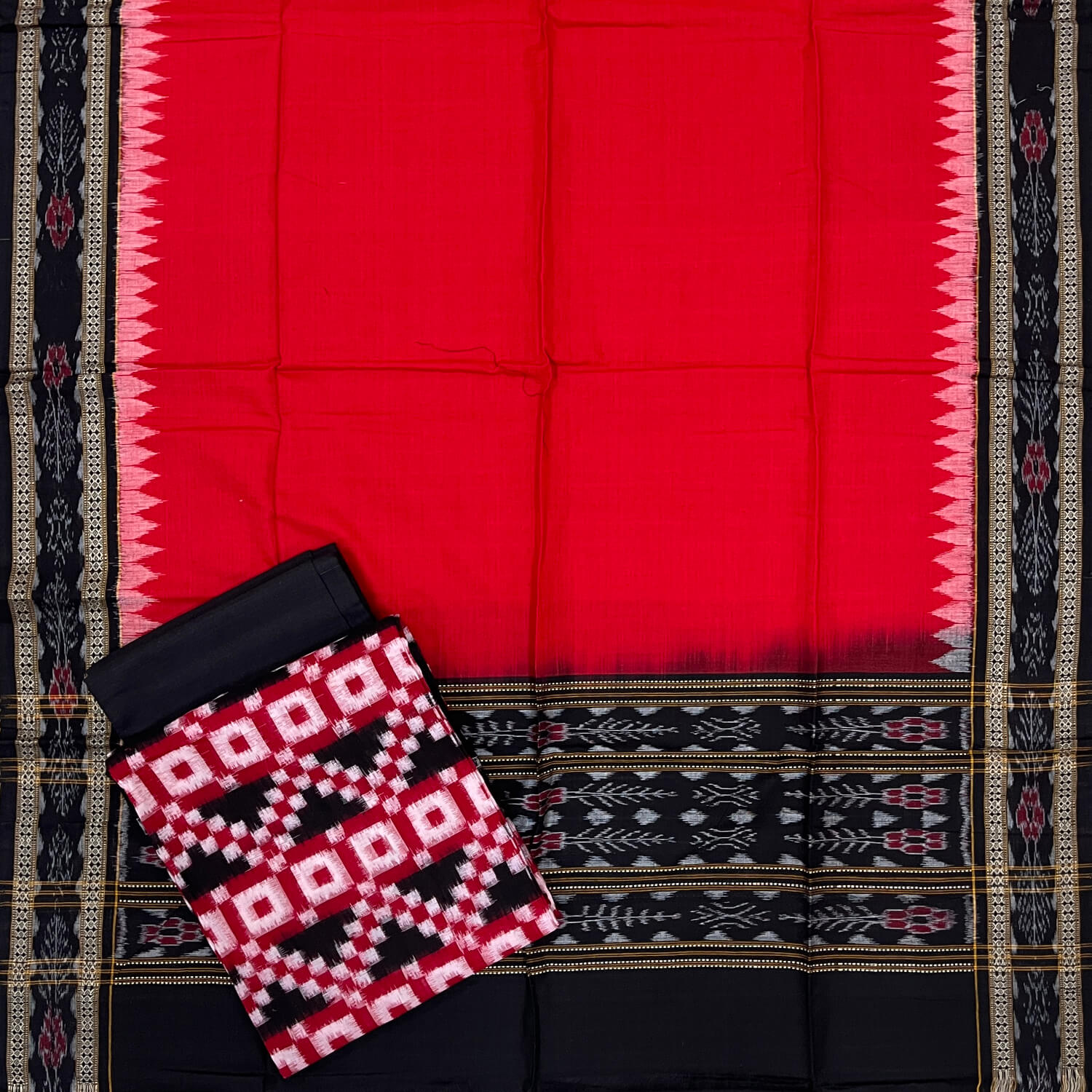 Pasapali Design Sambalpuri Cotton Dress Set - Utkalika Odisha