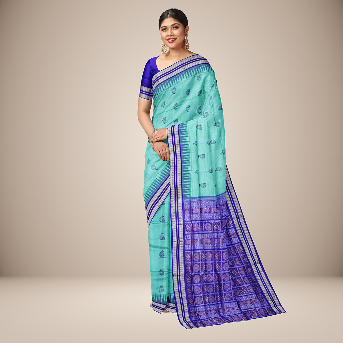 Traditional Motifs Bomkai Silk Saree - Utkalika Odisha
