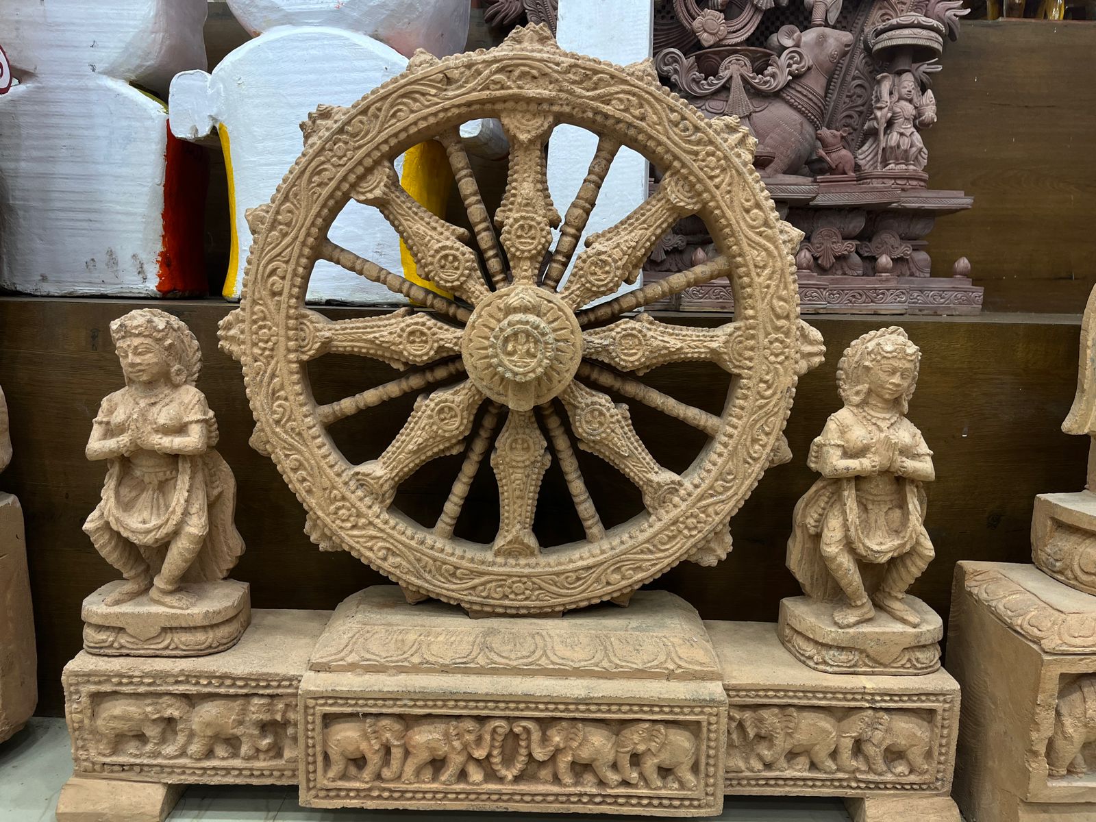 Konark Wheel Sandstone Statue - Utkalika Odisha
