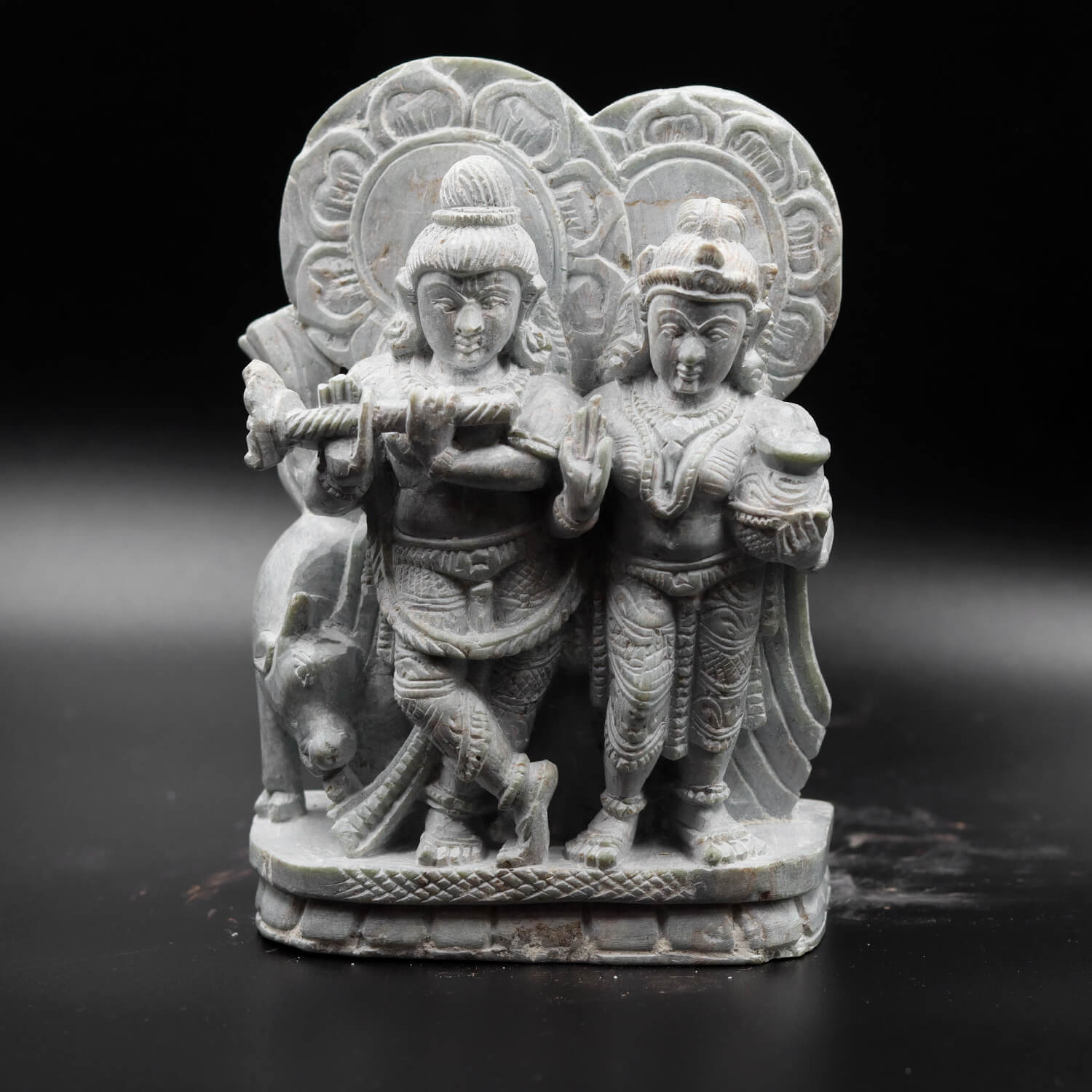 Radha Krishna Pink Stone Statue - Utkalika Odisha