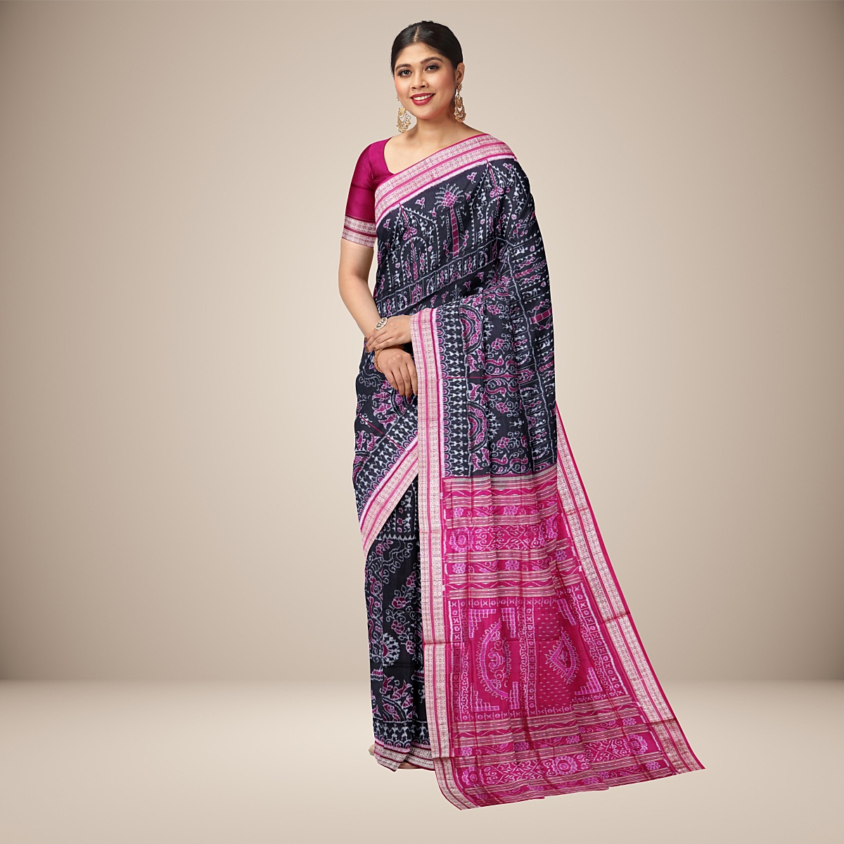Special Ikat Bandha Sambalpuri Silk Saree - Utkalika Odisha