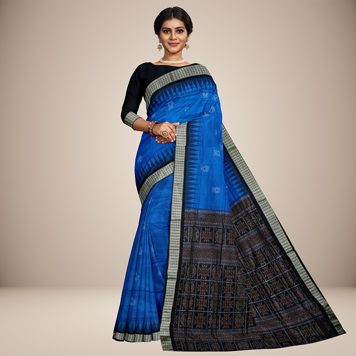 Traditional Motif Bomkai Silk Saree - Utkalika Odisha