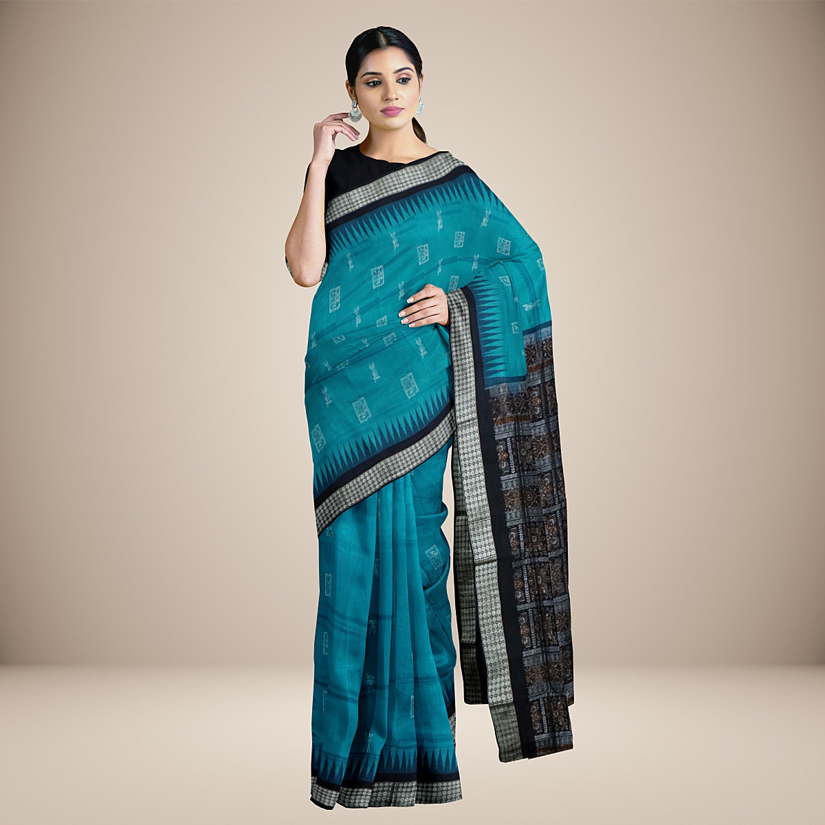 Traditional Motif Bomkai Silk Saree - Utkalika Odisha