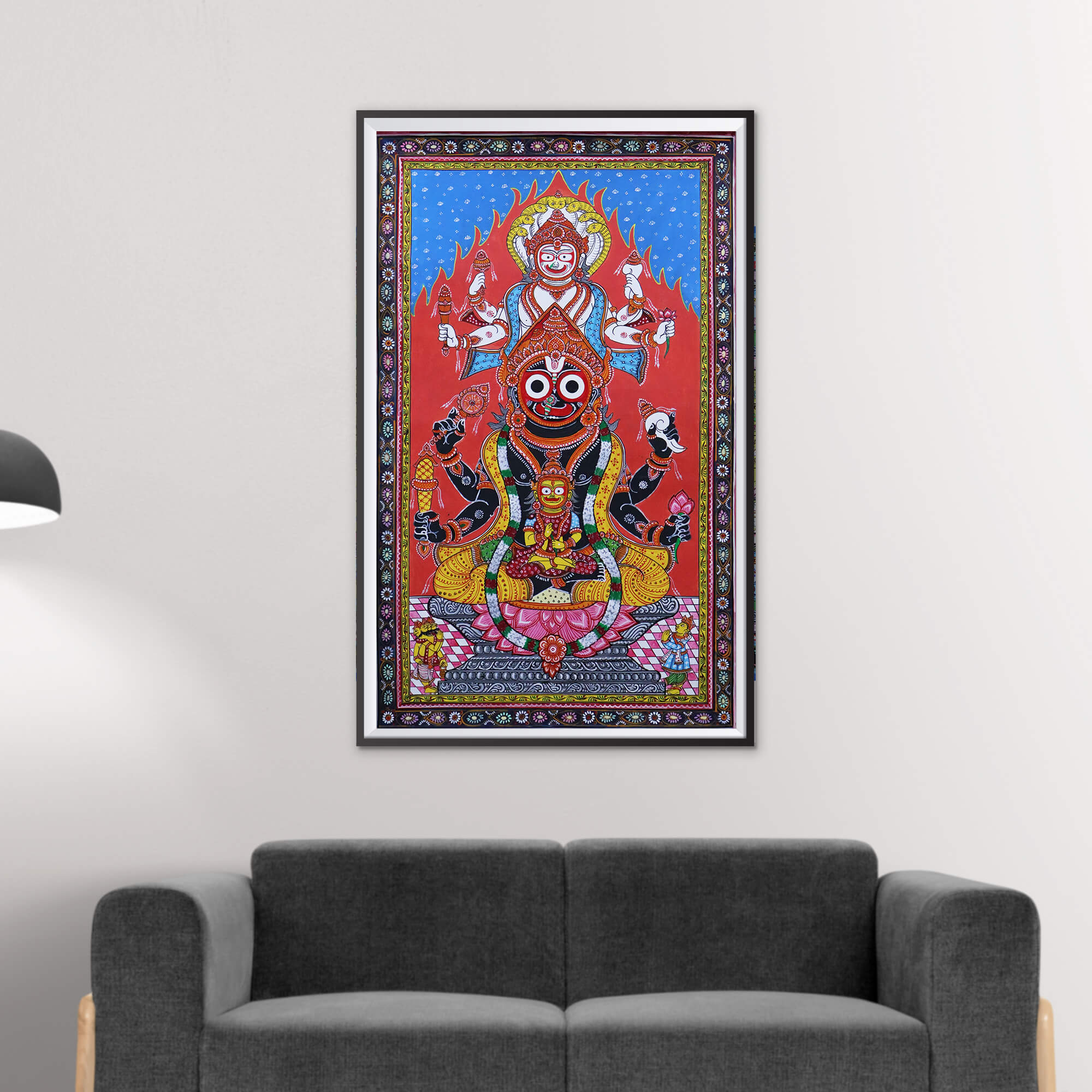 Patta Painting of Jangya Narayan - Utkalika Odisha