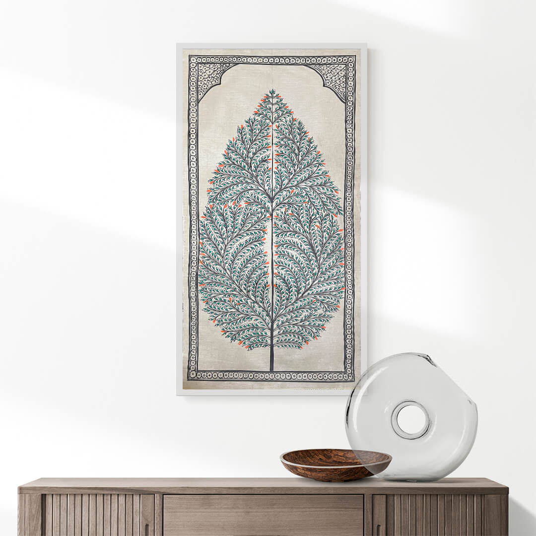 Tree of Life Patta Tussar Painting - Utkalika Odisha