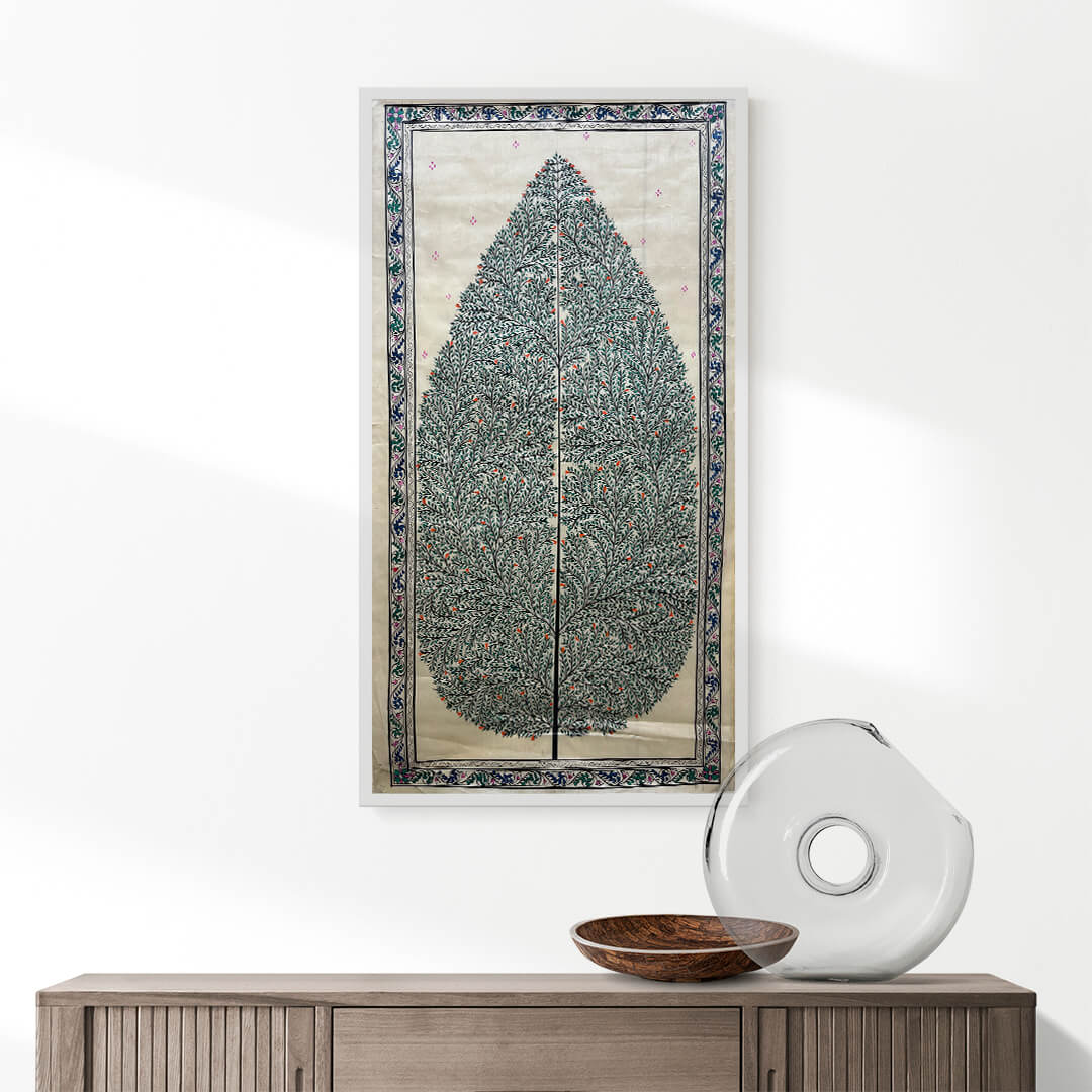 Tree of Life Patta Tussar Painting - Utkalika Odisha