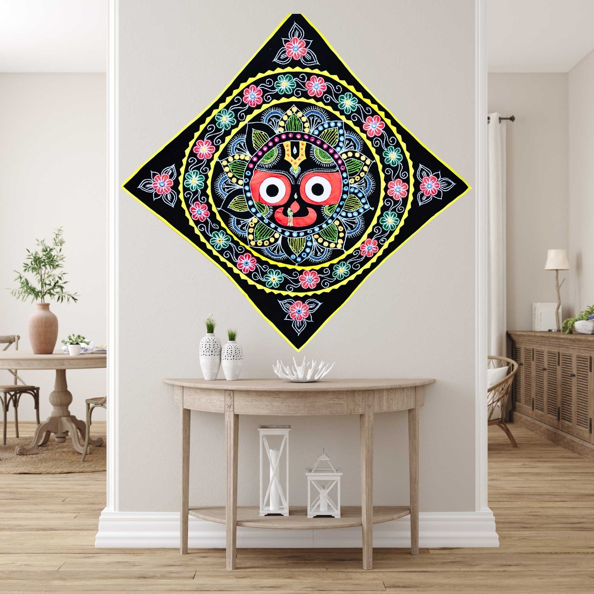 Sri Jagannath Floral Patterened Multicolour Chandua - Utkalika Odisha