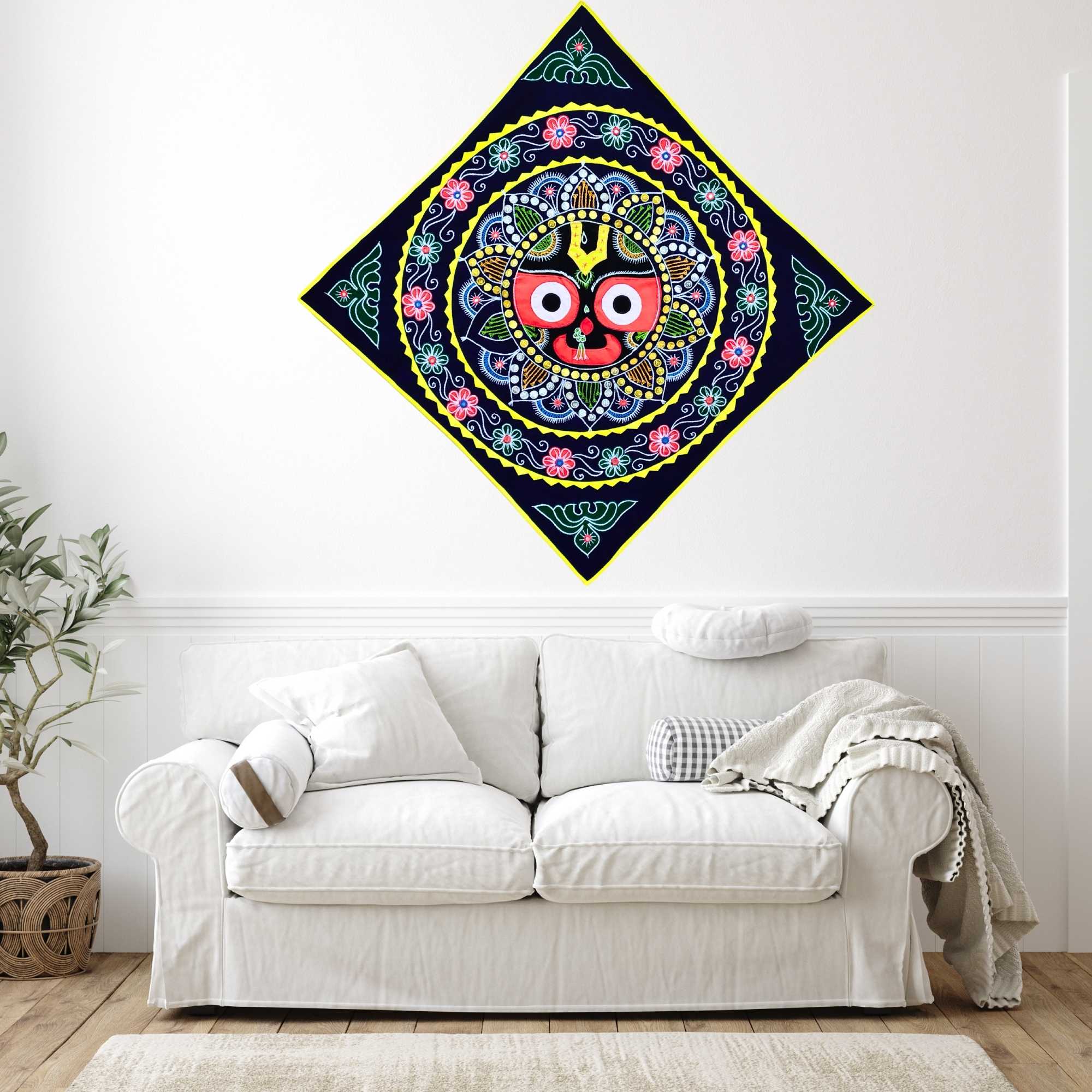 Sri Jagannath Floral Patterened Multicolour Chandua - Utkalika Odisha