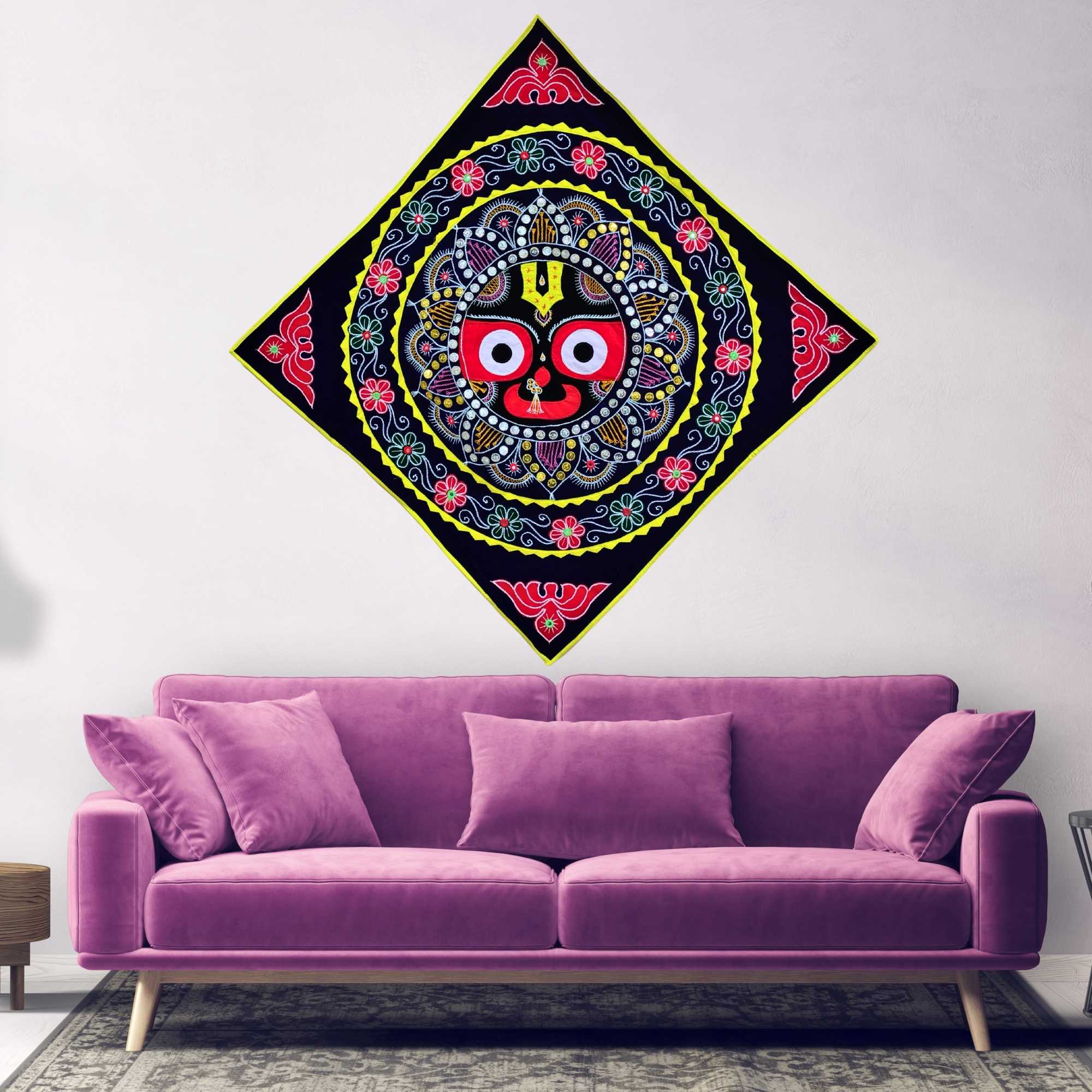 Sri Jagannath Floral Patterened Multicolour Chandua - Utkalika Odisha