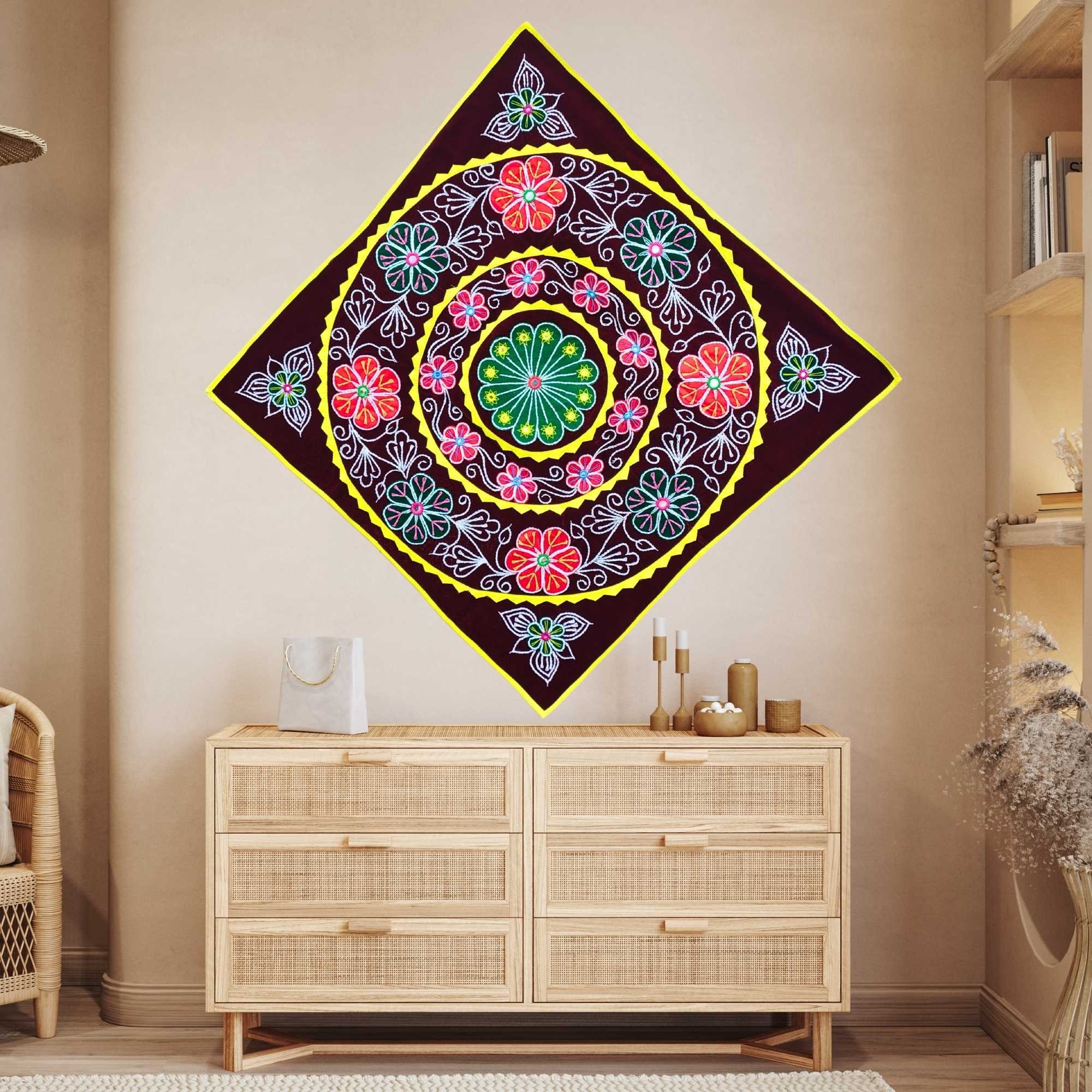Floral Patterened Multicolour Chandua - Utkalika Odisha