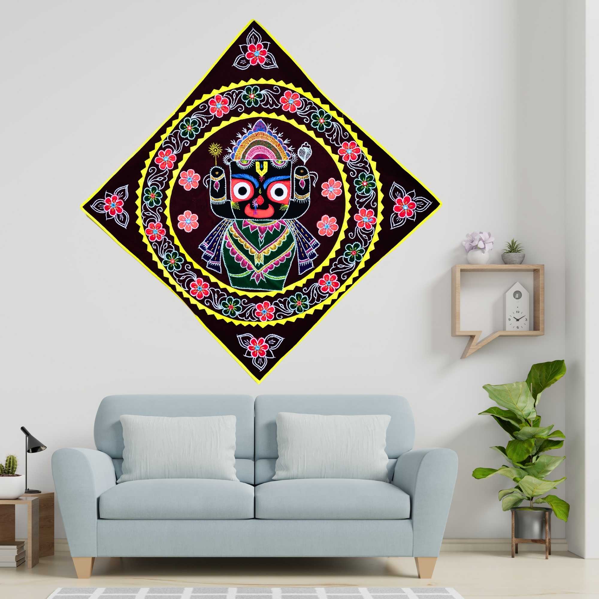 Sri Jagannath Floral Patterened Multicolour Chandua - Utkalika Odisha