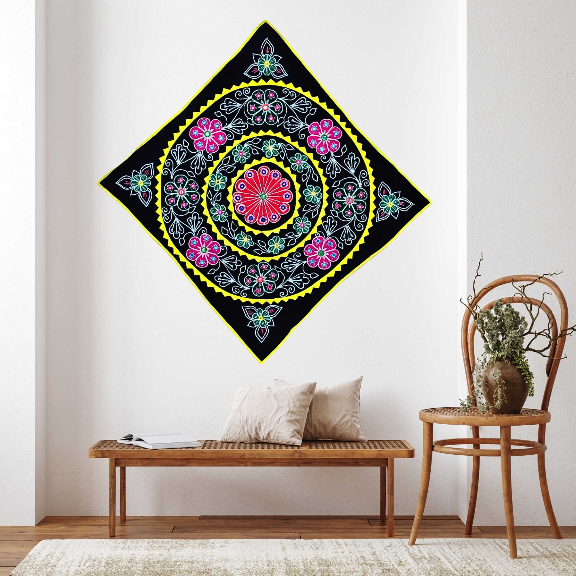 Floral Patterened Multicolour Chandua - Utkalika Odisha