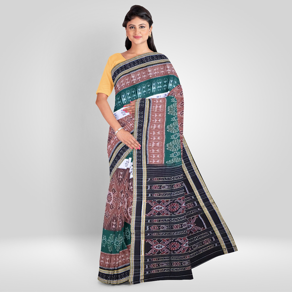 Multi Color New Modern Design Bomkai Cotton Saree - Utkalika Odisha